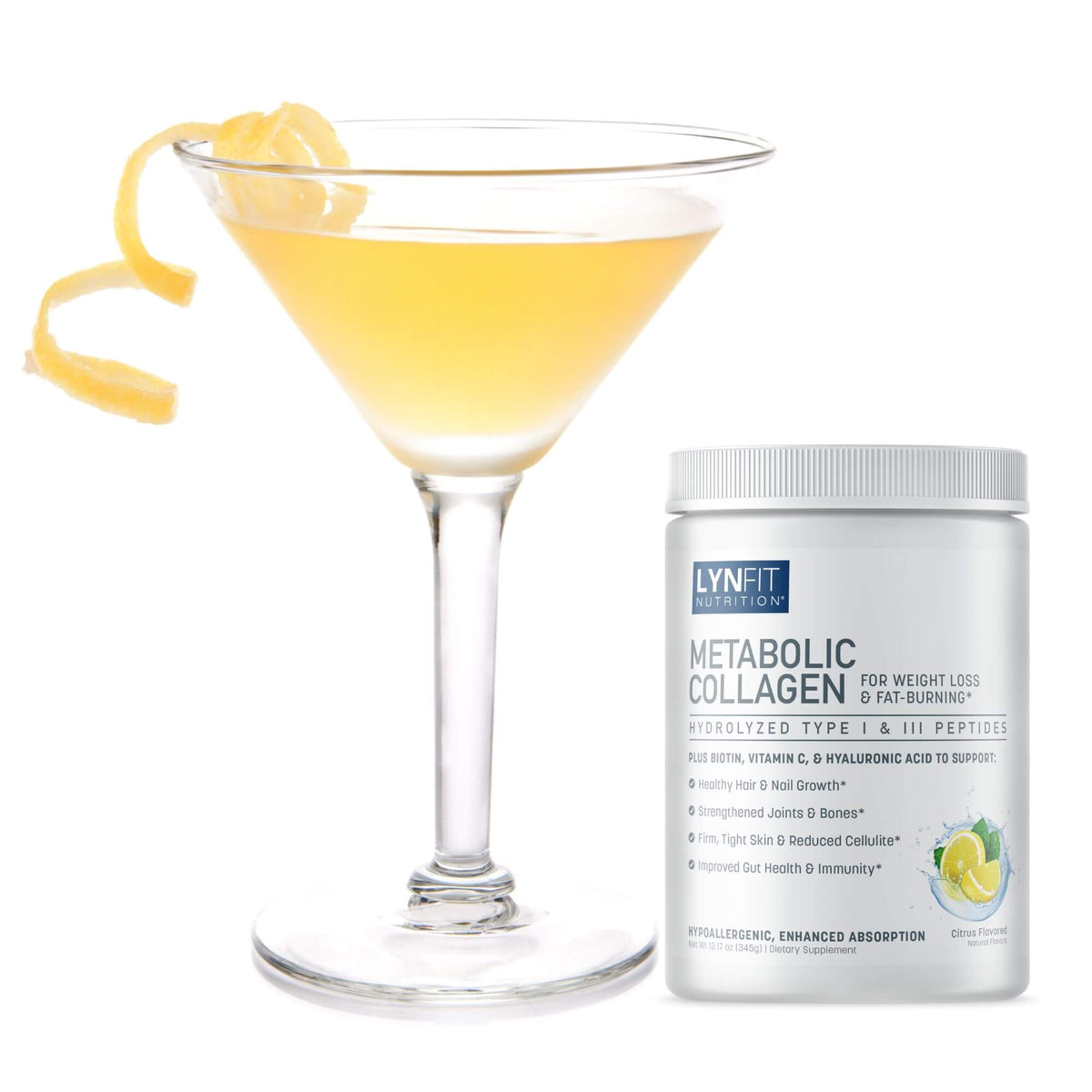 RECIPE: Metabolic Collagen Lemon Citrus Martini – LynFit Nutrition