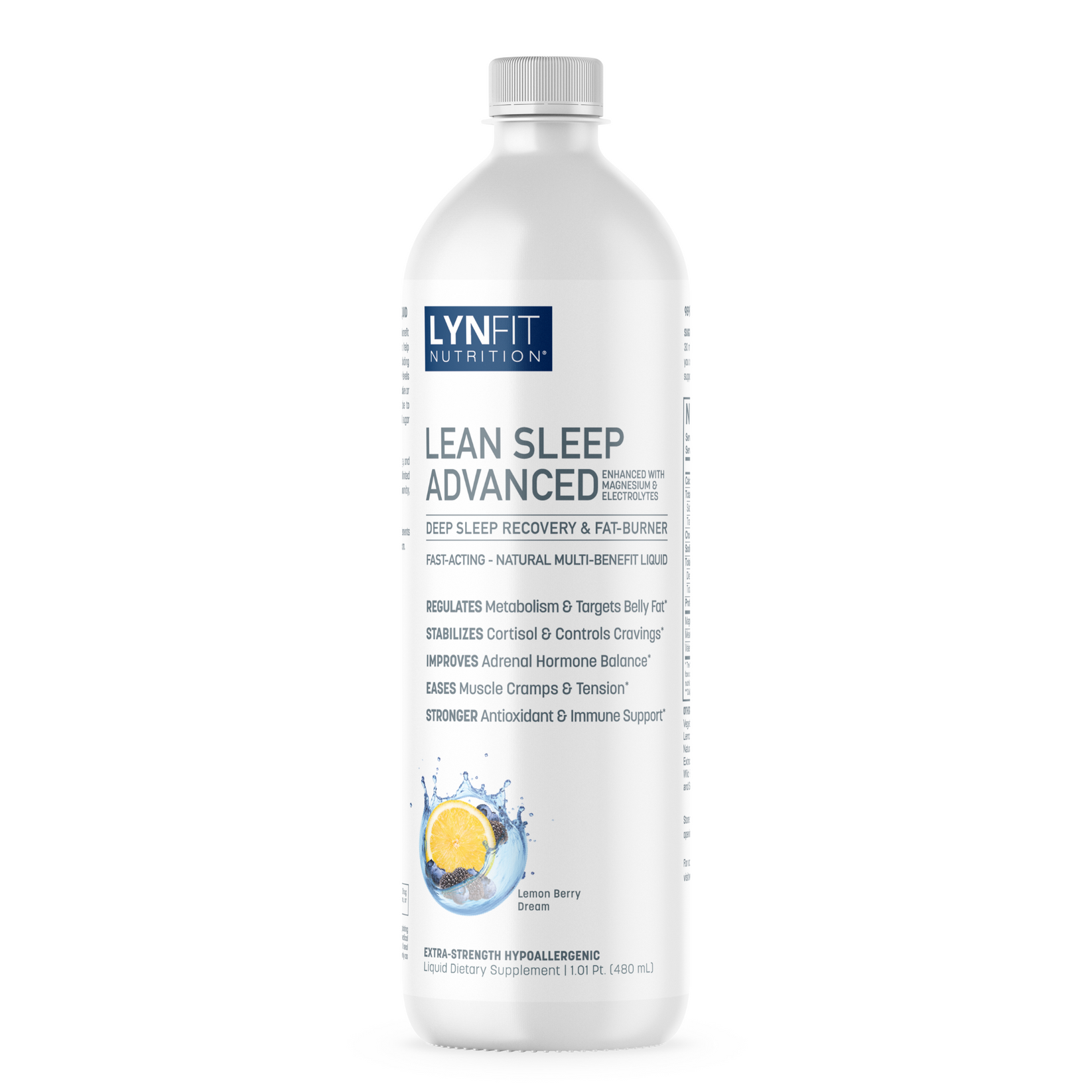 Lean Sleep Advanced Liquid Melatonin w/Magnesium & Electrolytes ...