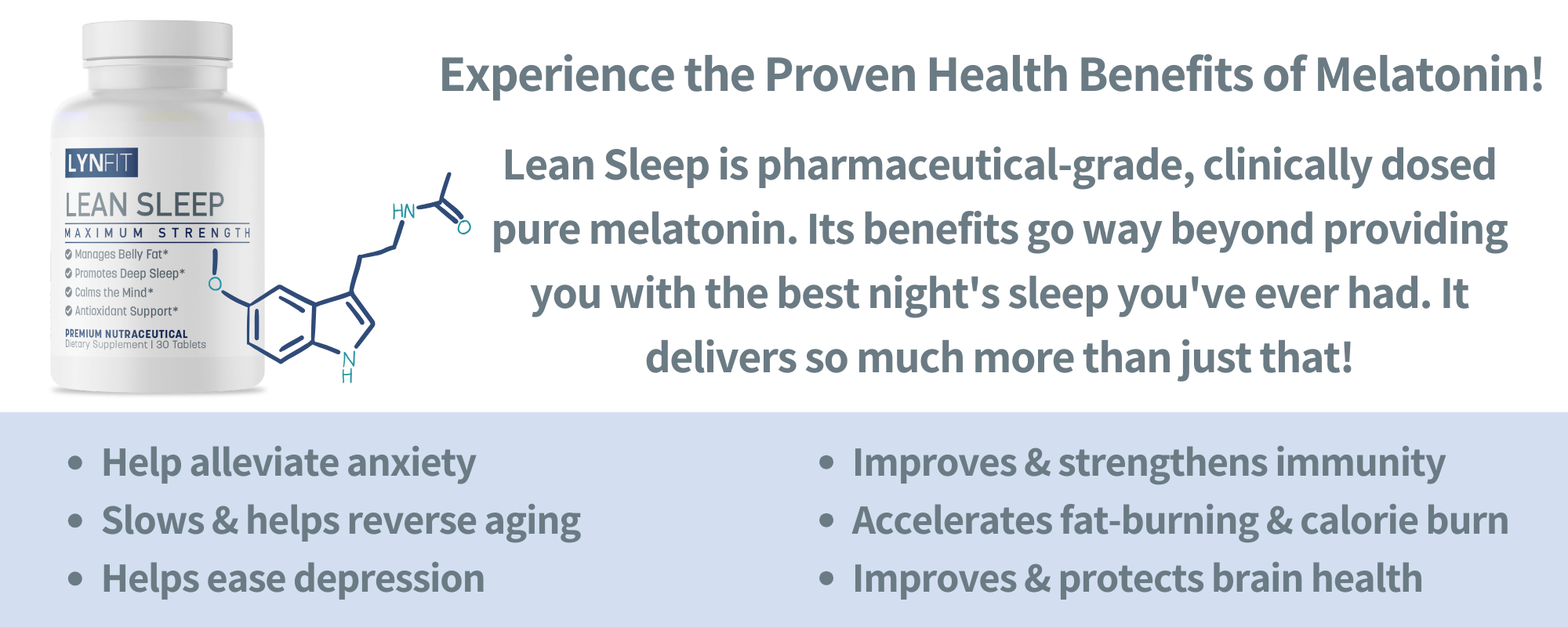 Lean Sleep Melatonin Tablets for Relaxation, Cortisol, & Belly Fat Con ...