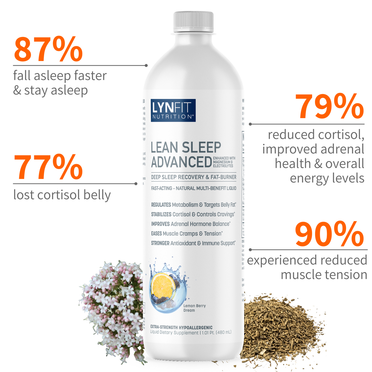 Lean Sleep Advanced Liquid Melatonin w/Magnesium & Electrolytes ...