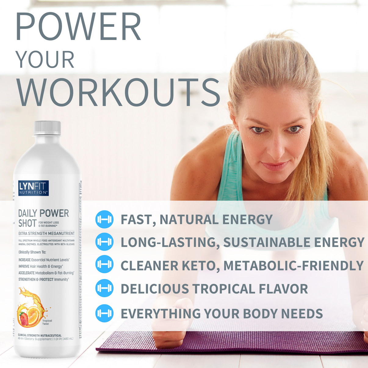 Daily Power Shot Energizing Liquid Multivitamin Mineral & Immune-Prote ...