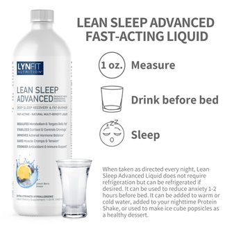 Lean Sleep Advanced Liquid Melatonin w/Magnesium & Electrolytes ...