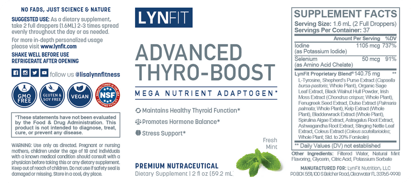 Thyro-Boost Advanced Natural Thyroid Support, Healing Adaptogenic, Str ...