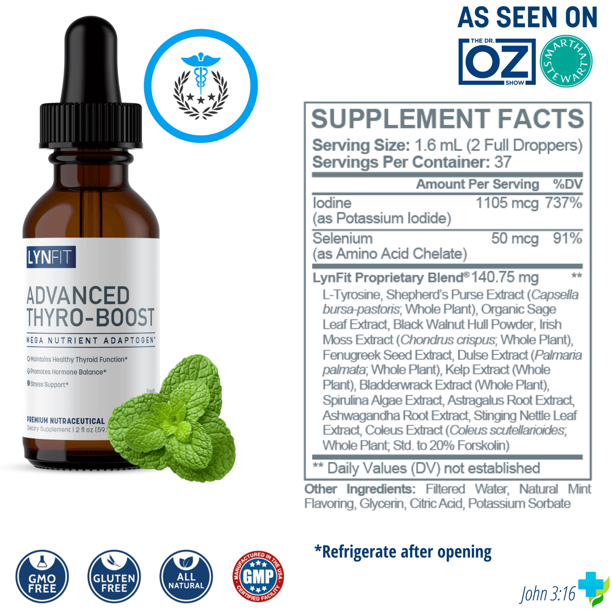 Thyro-Boost Natural Adaptogen for Thyroid, Adrenal, Cortisol Support w ...